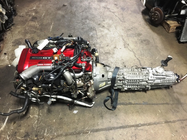 NISSAN SKYLINE GTR R34 RB26DETT MOTOR AND 6 SPEED GETRAG MT ...